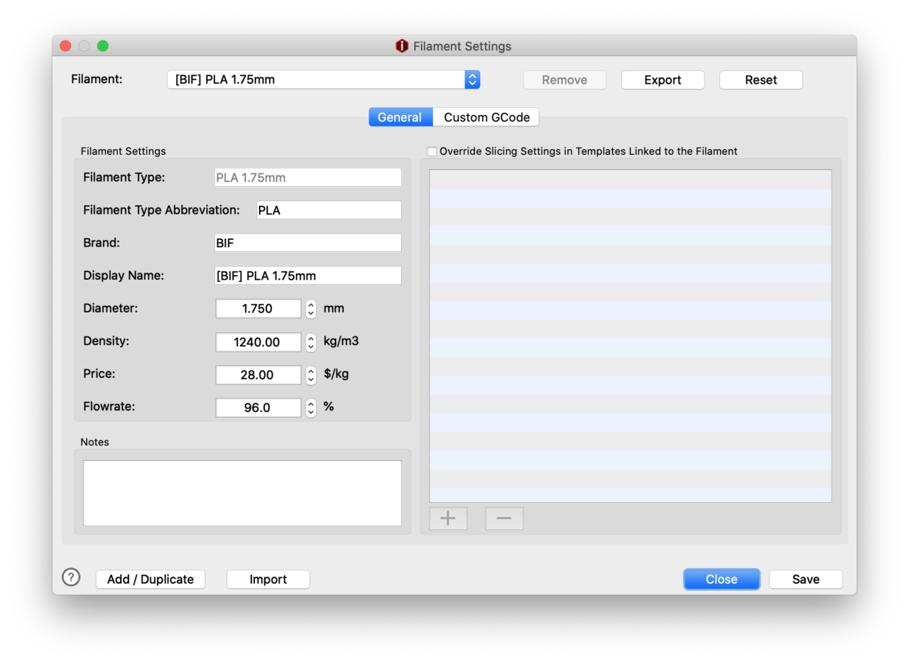 Printing Profile | Build It Full