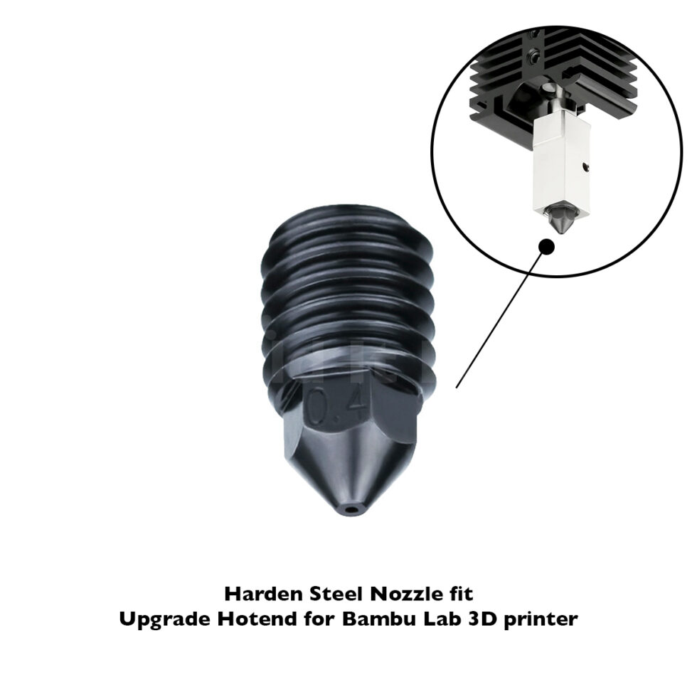 Harden Steel Nozzle Fit Upgrade Hotend for Bambu Lab 3D printer | Build ...