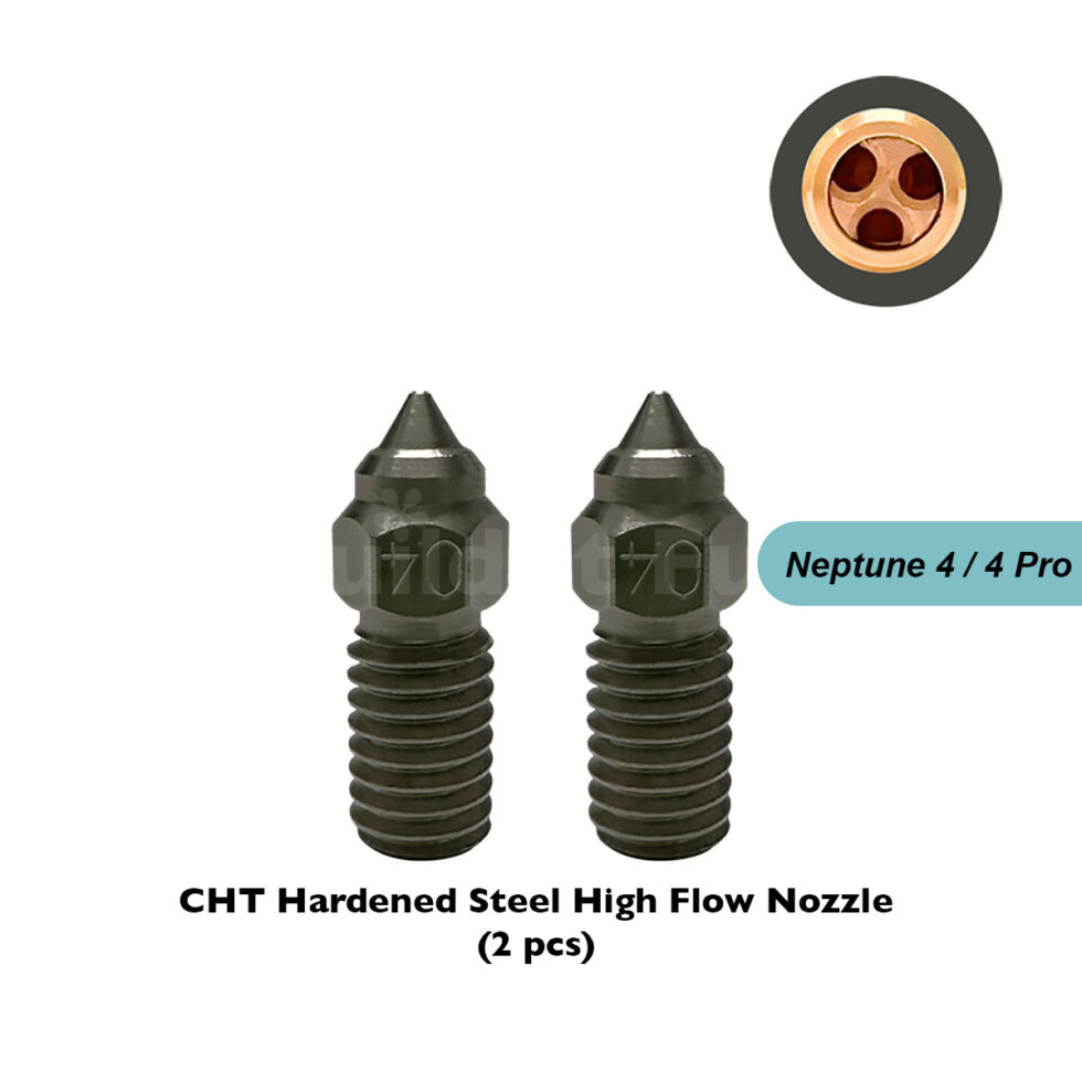 CHT Hardened Steel High Flow Nozzle for Elegoo Neptune 4 / 4 Pro ...