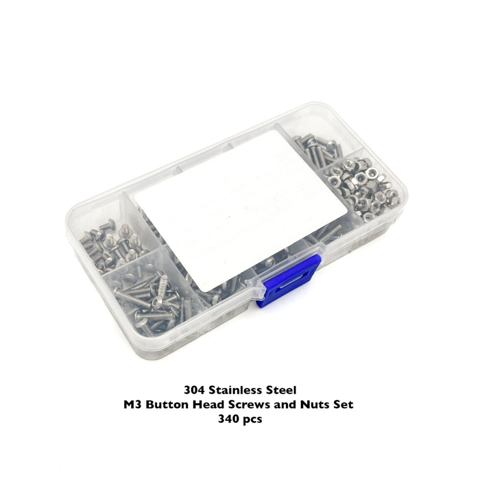 304 Stainless Steel M3 Hexagon Socket Button Head Screws and Nuts Set ...