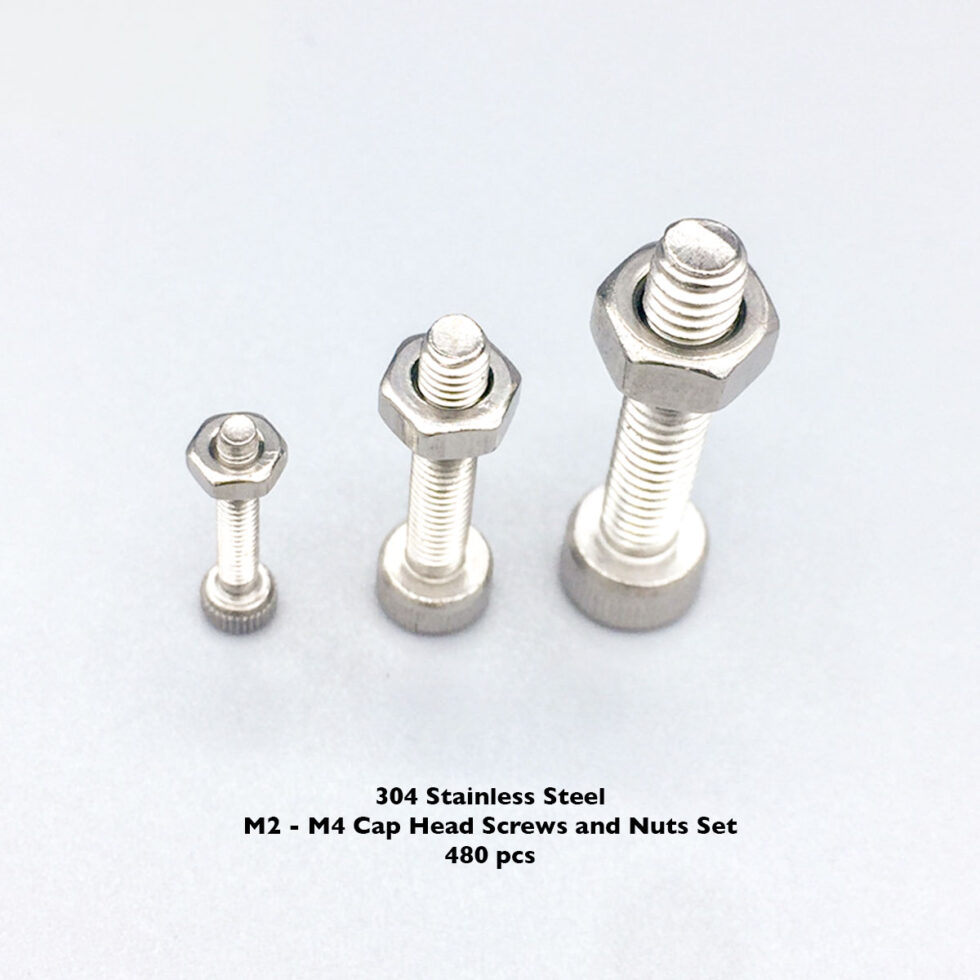 304 Stainless Steel M2 – M4 Hexagon Socket Cap Head Screws and Nuts Set ...