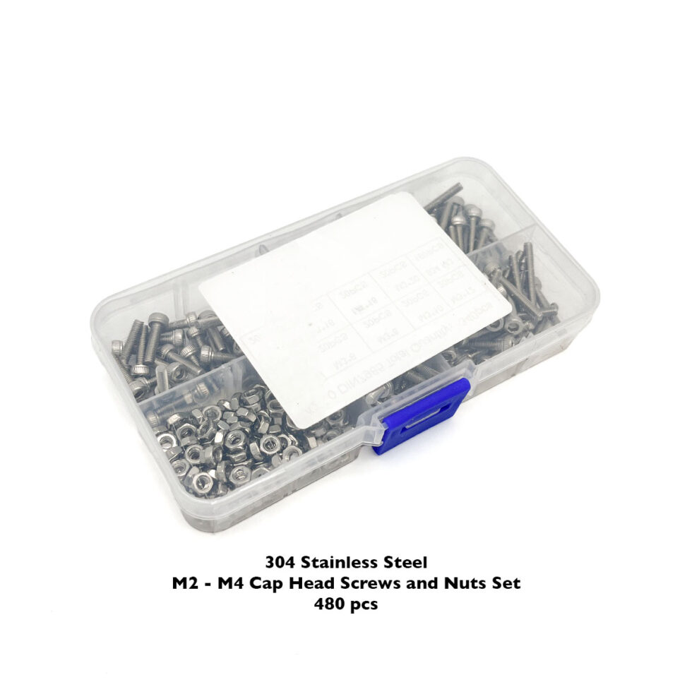 304 Stainless Steel M3 Hexagon Socket Cap Head Screws and Nuts Set (310 ...