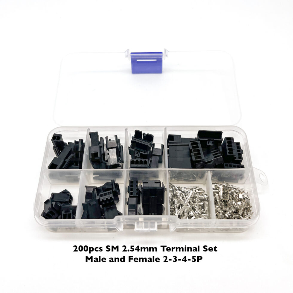 200pcs SM 2.54mm Terminal Set Male and Female 2-3-4-5P | Build It Full